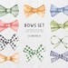 Watercolor Clipart Bows, Bows Clipart Set, Birthday Clipart, Baby ...