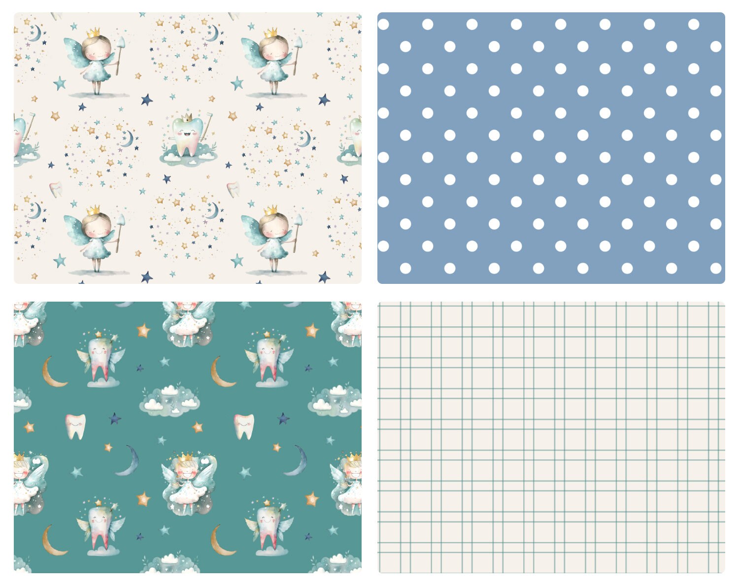 Tooth Fairy Baby Patterns Watercolor Magic Patterns Patterns - Etsy