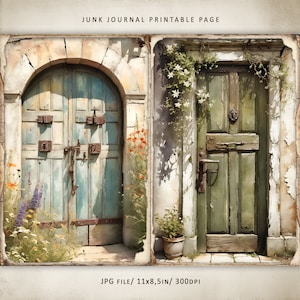 Wooden Doors Junk Journal Kit, Antique Doors Journal, Vintage Door ...