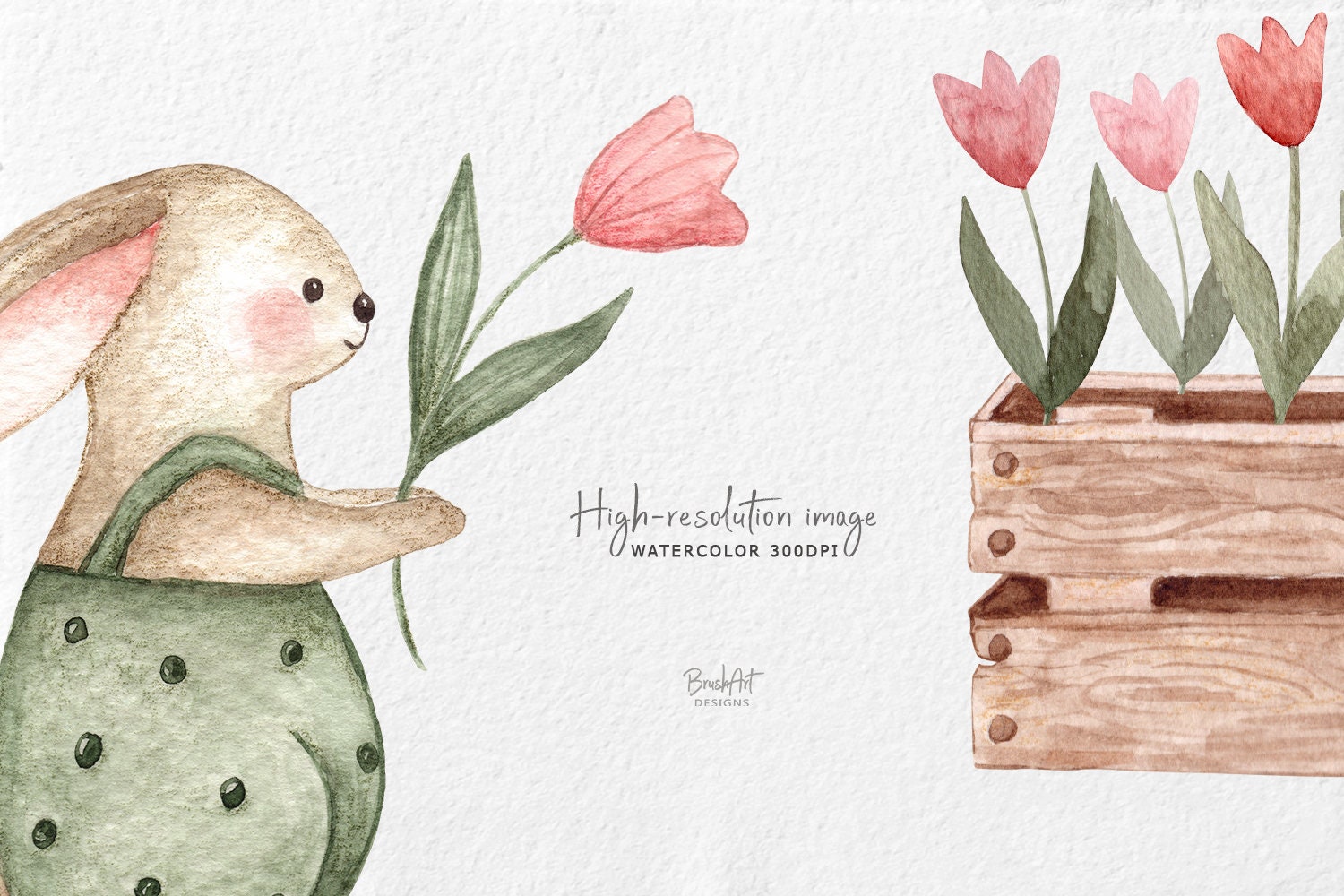 Easter Clipart With Rabbits, Cute Rabbit Clipart, Png Rabbits, Easter ...