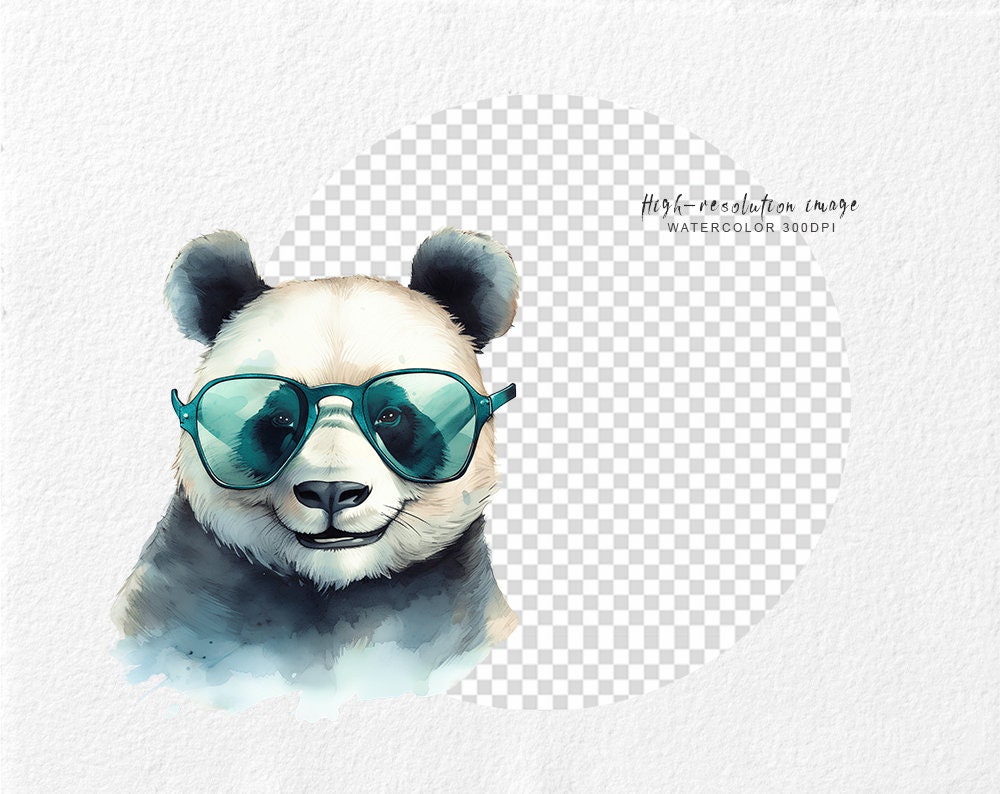 Watercolor Panda 3 PNG Panda Print Panda Clipart Png - Etsy