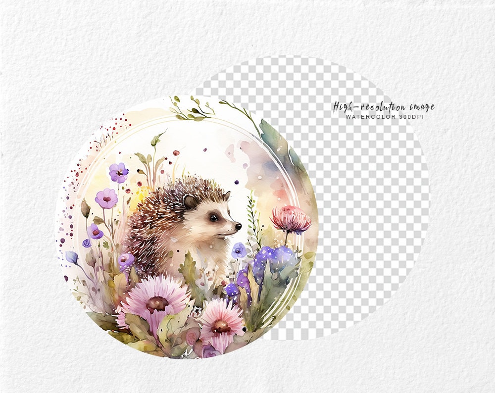 Watercolor Clipart of Forest Animals Rabbit Clipart Fox - Etsy