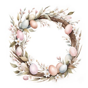 13 Easter Clipart, Spring Clipart, Easter Eggs, Bird Clipart, Card ...