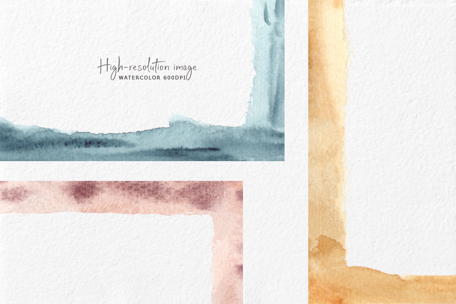 Watercolor Clipart Frames Color Pastel Frames Photo Frames - Etsy