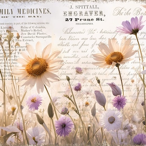 Wildflowers Junk Journal Kit, Flowers Journal Printable Pages, Spring ...