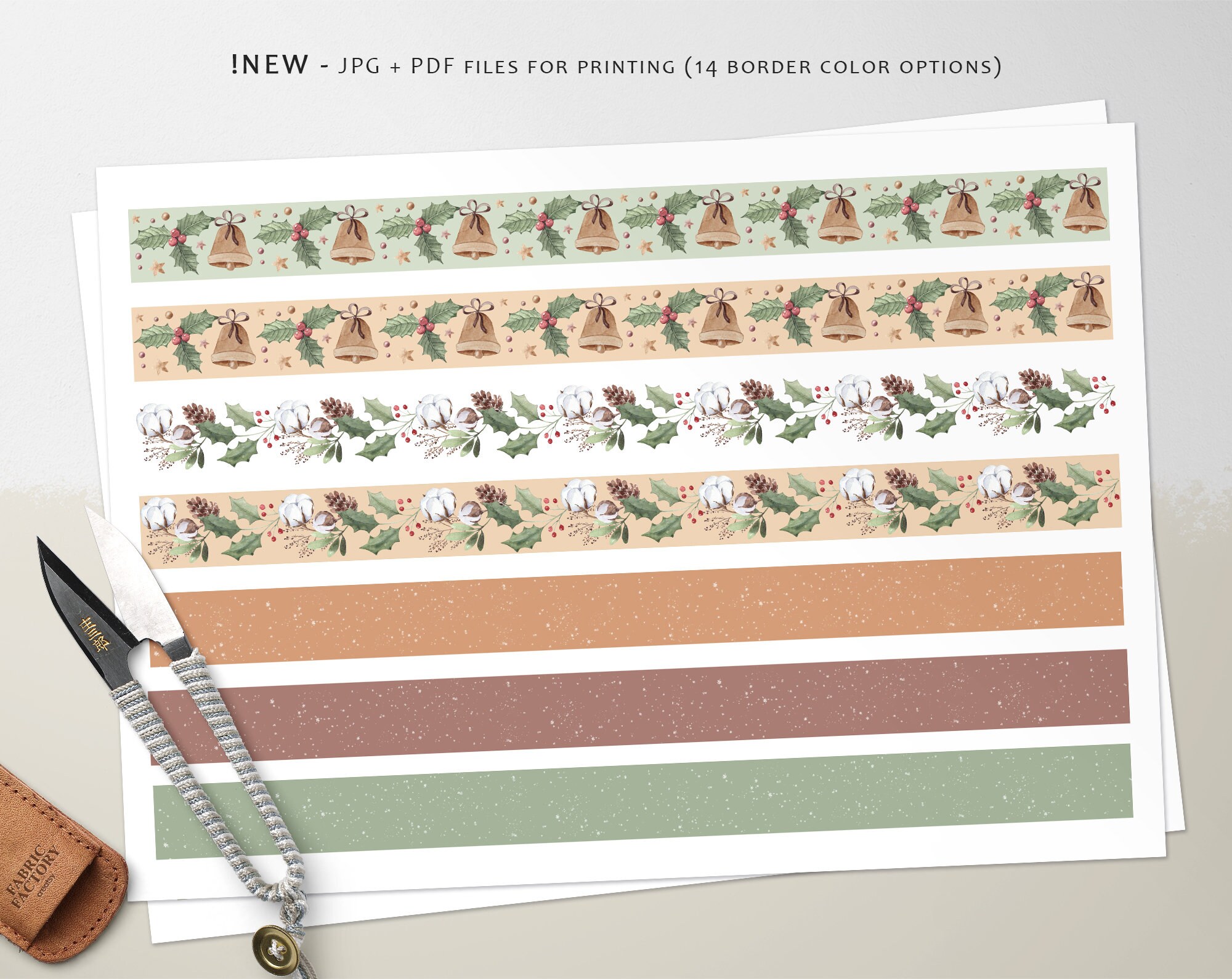 Christmas Border Clipart, Holiday Borders Set, Border Christmas Trees ...