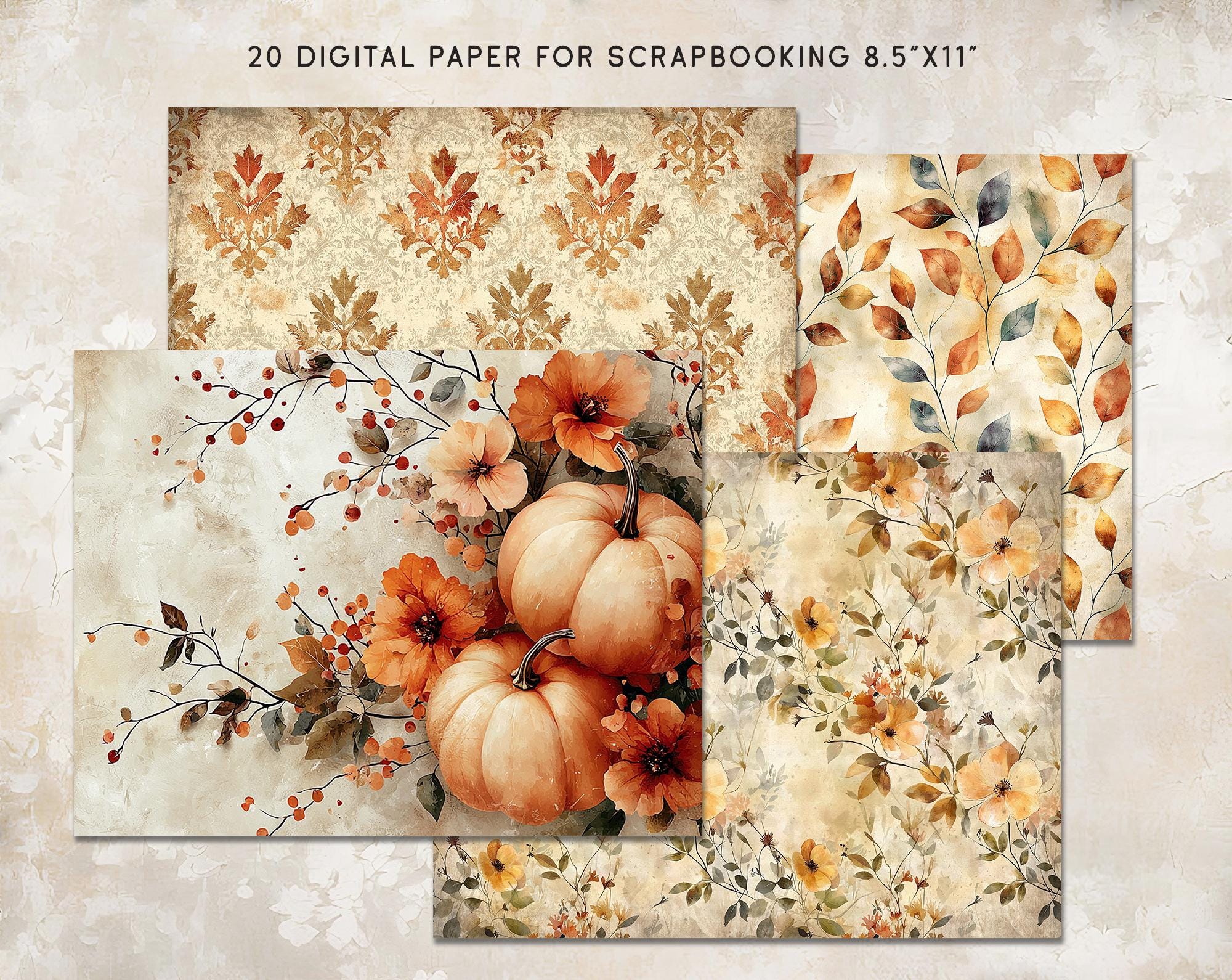 Autumn Motives #1 Paper Set, Fall Junk Journal, Scrapbook Paper ...