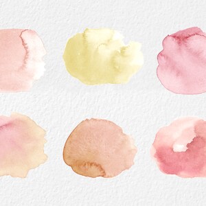 Watercolor Spots Clipart, Pink Spots, Watercolor Splatter, Watercolor ...