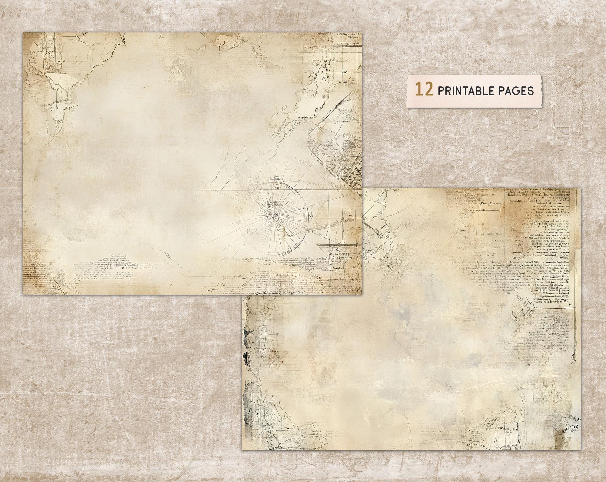 Neutral Paper #2 Paper, Shabby Chic Printable Pages, Scrapbooking ...