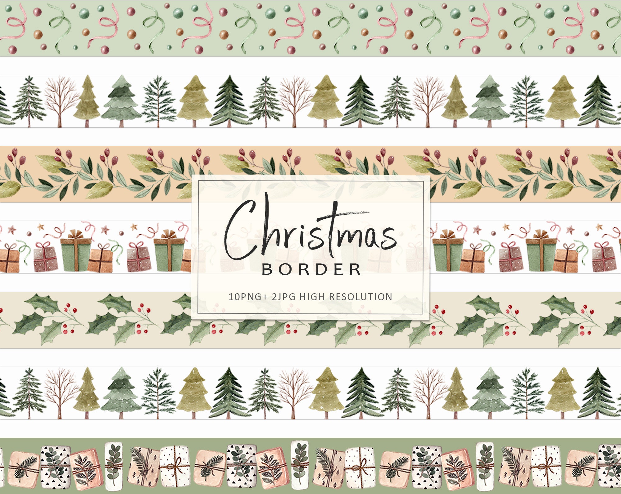 Christmas Tree Borders Clip Art