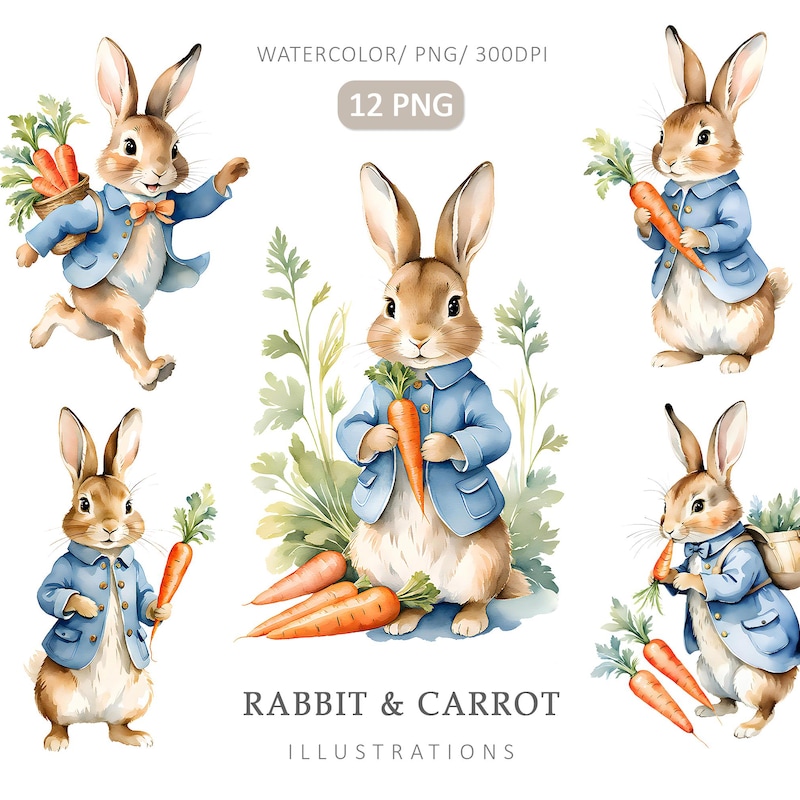 Bunny Clipart Pictures - Etsy