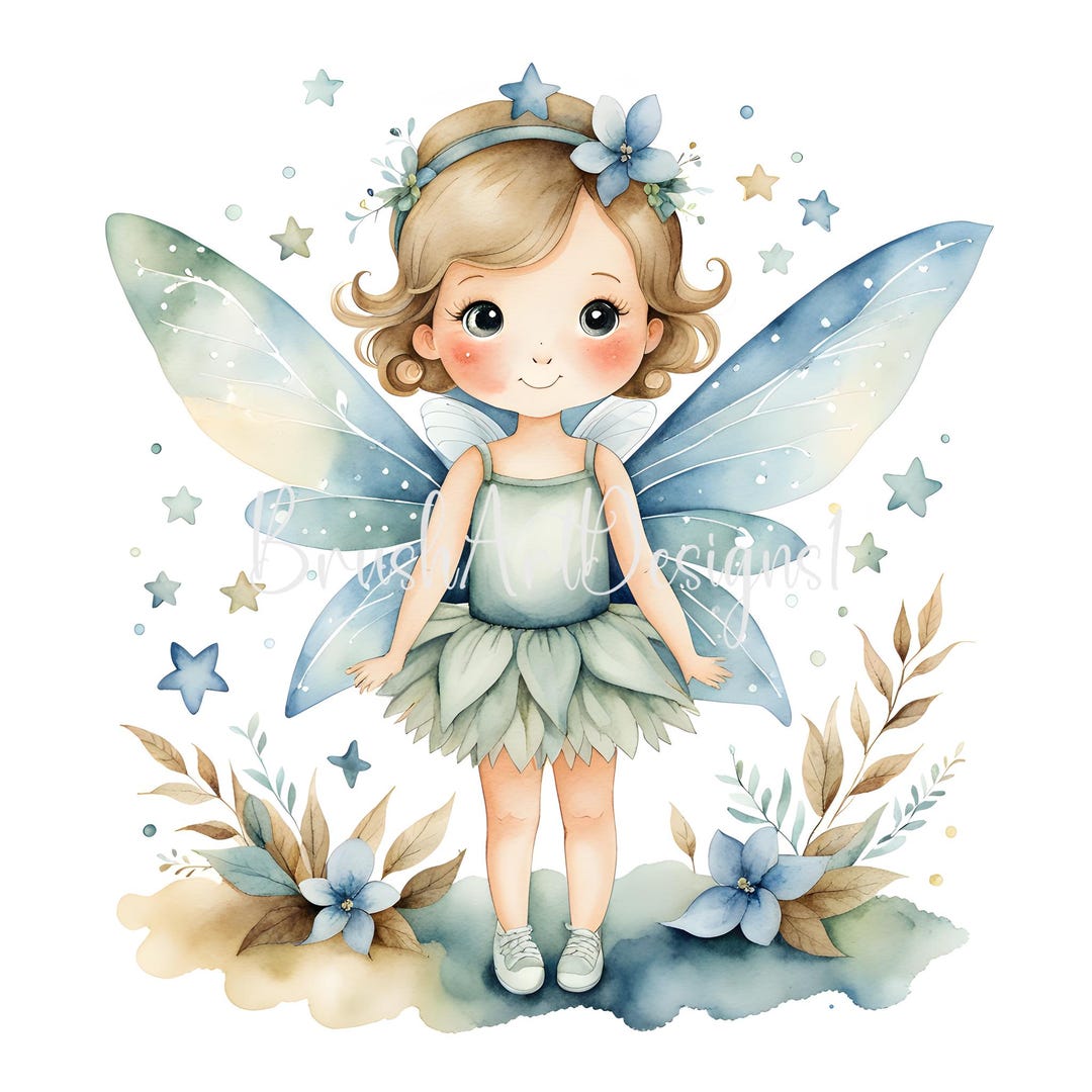 14 Watercolor Tooth Fairy Clipart, Fairies Images, Paper Kids Crafts ...