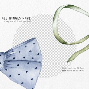 Watercolor Clipart Bows, Bows Clipart Set, Birthday Clipart, Baby ...