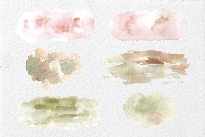 Watercolor Spots Clipart, Watercolor Splashes, Watercolor Background ...