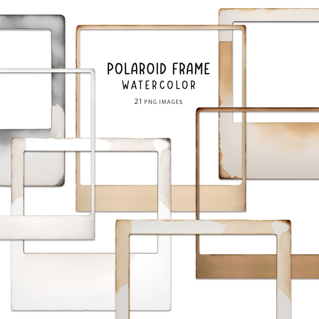 Polaroid Frame Clipart, Photo Frame, Photo Frame Clipart, Watercolor ...