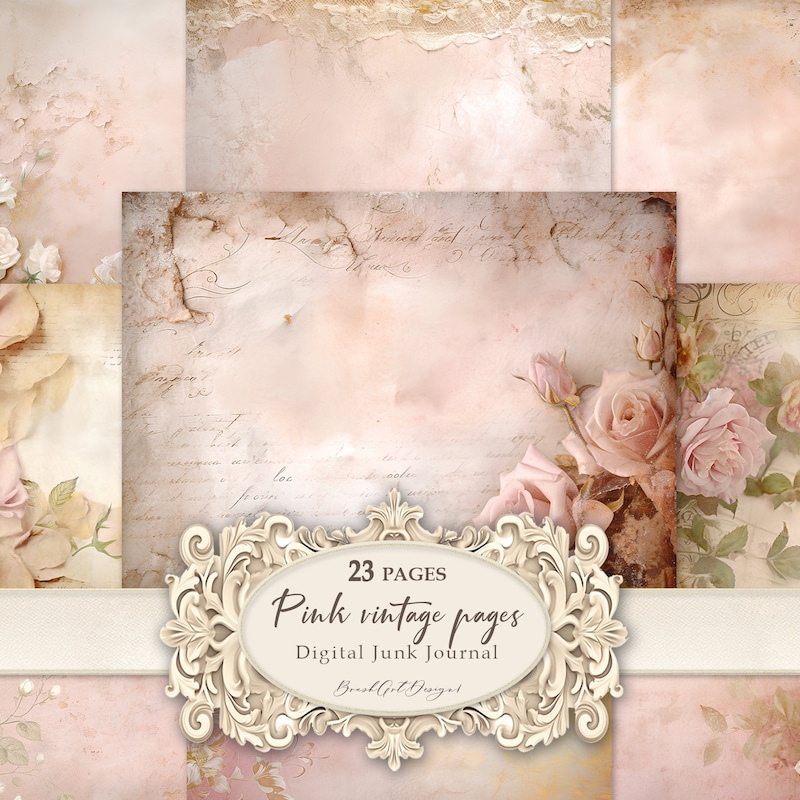 Pink Rose Wallpaper Digital - Etsy