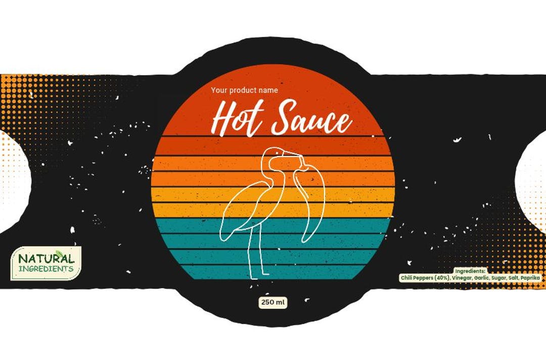 Editable Label for Chili Sauce - Etsy