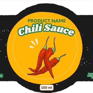 Editable Label for Chili Sauce - Etsy