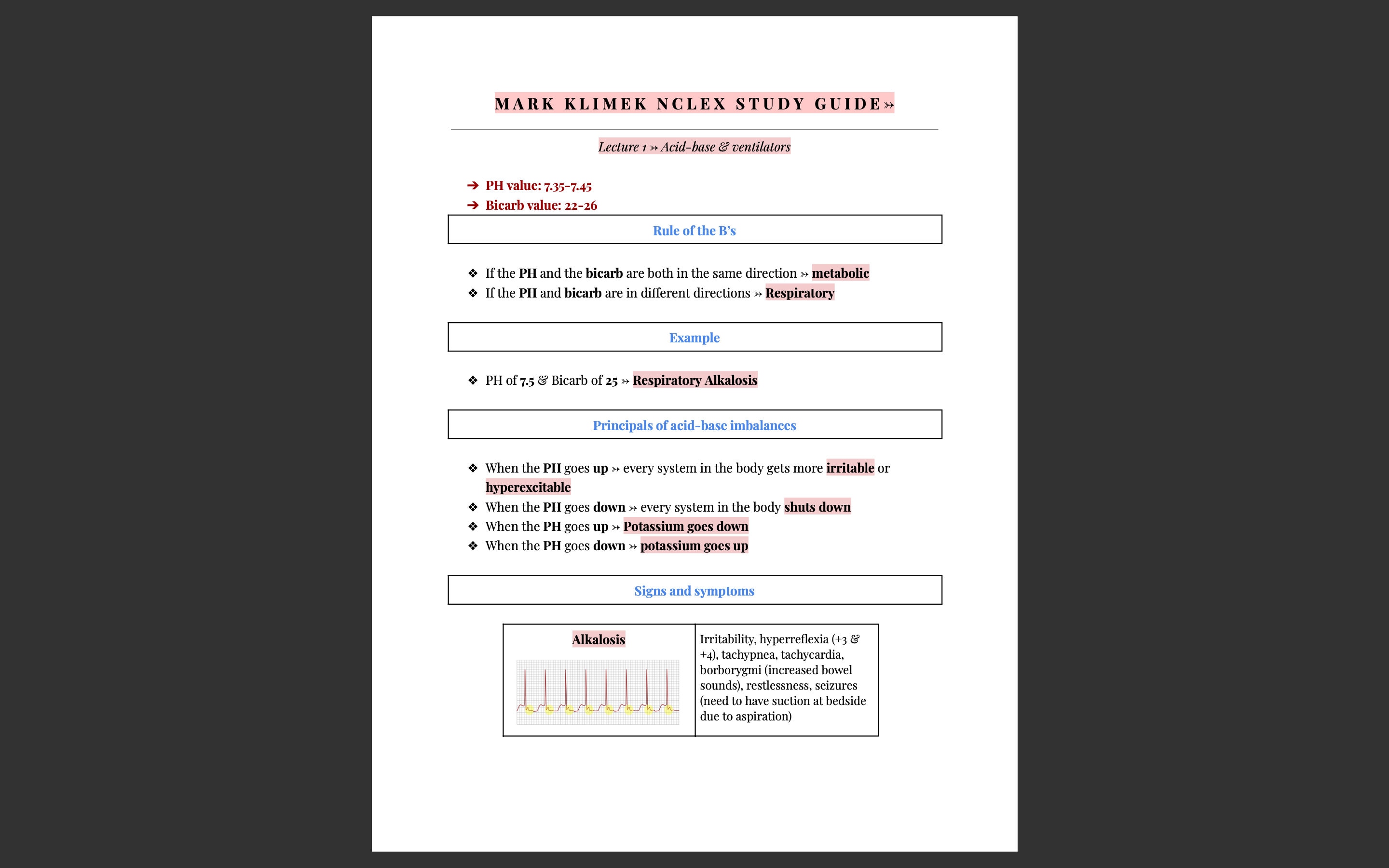 Mark Klimek Personal Lecture Notes - Etsy