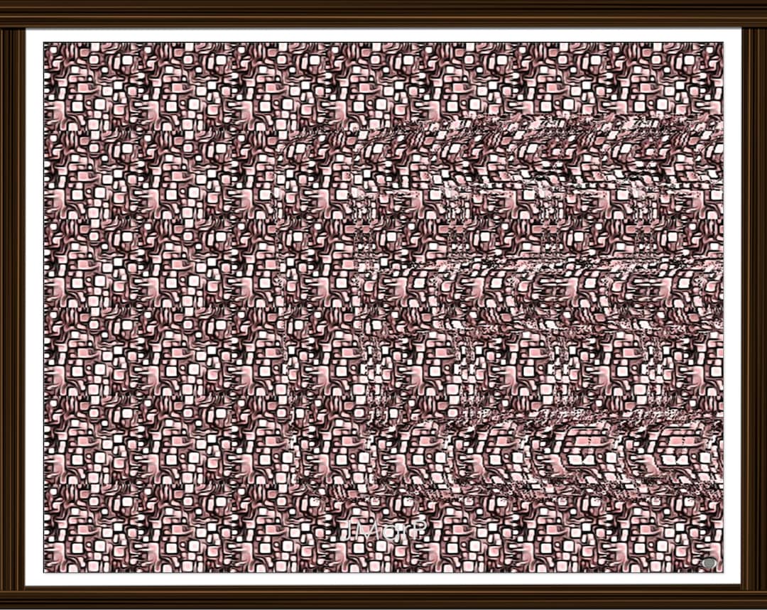 Letter E Stereogram V2 Downloadable Ready to Print Fun Unique Illusion ...