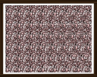 Letter L Stereogram Downloadable Ready to Print Fun Unique - Etsy