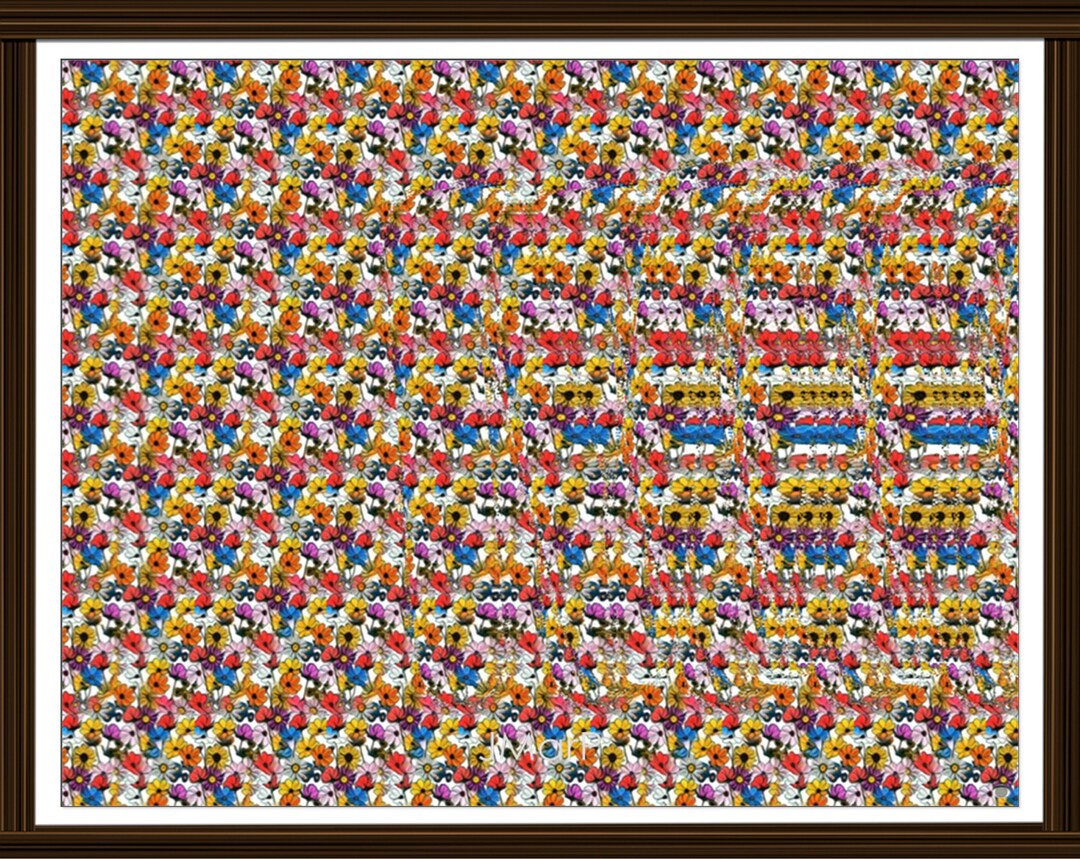 Letter M Stereogram V2 Downloadable Ready to Print Fun Unique Illusion ...