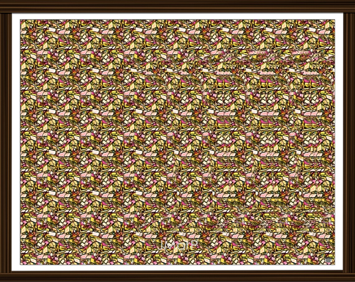 Letter I Stereogram V2 Downloadable Ready to Print Fun Unique Illusion ...