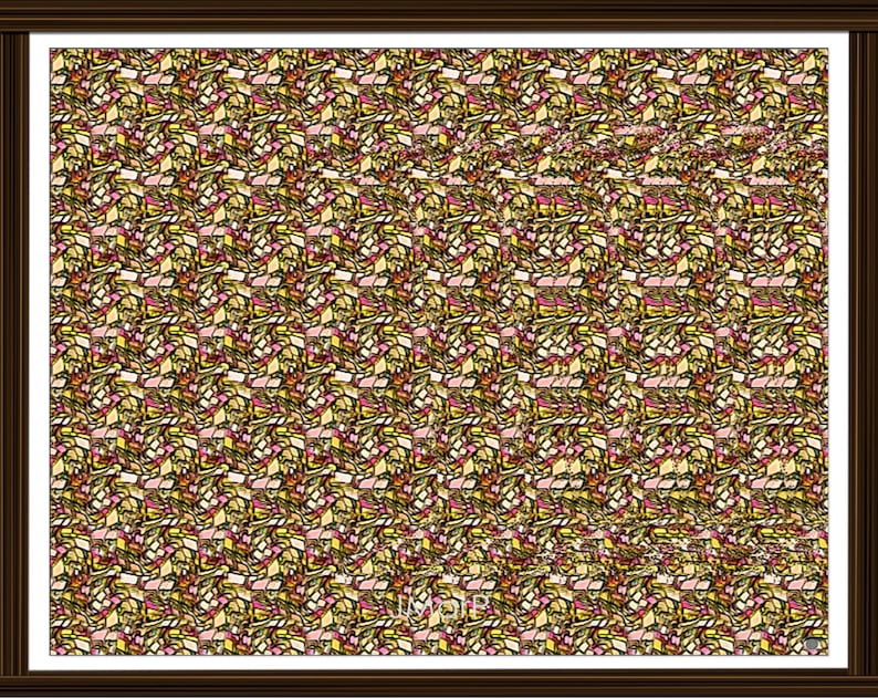 Letter I Stereogram V2 Downloadable Ready to Print Fun Unique Illusion ...