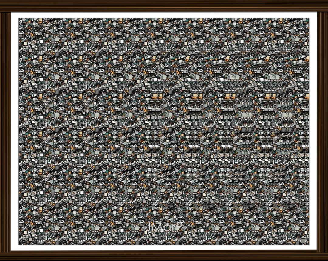 Letter D Stereogram V2 Downloadable Ready to Print Fun Unique Illusion ...