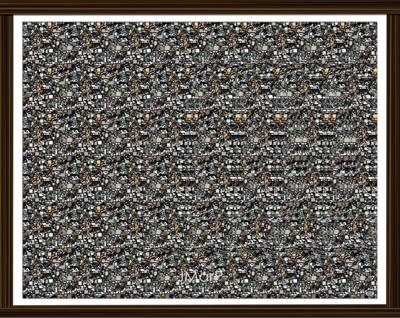 Letter D Stereogram V2 Downloadable Ready to Print Fun Unique Illusion ...