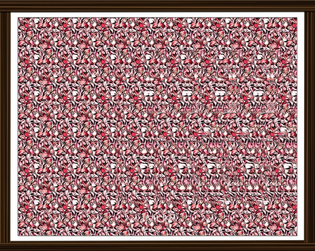 Letter R Stereogram V3 Downloadable Ready to Print Fun Unique Illusion ...