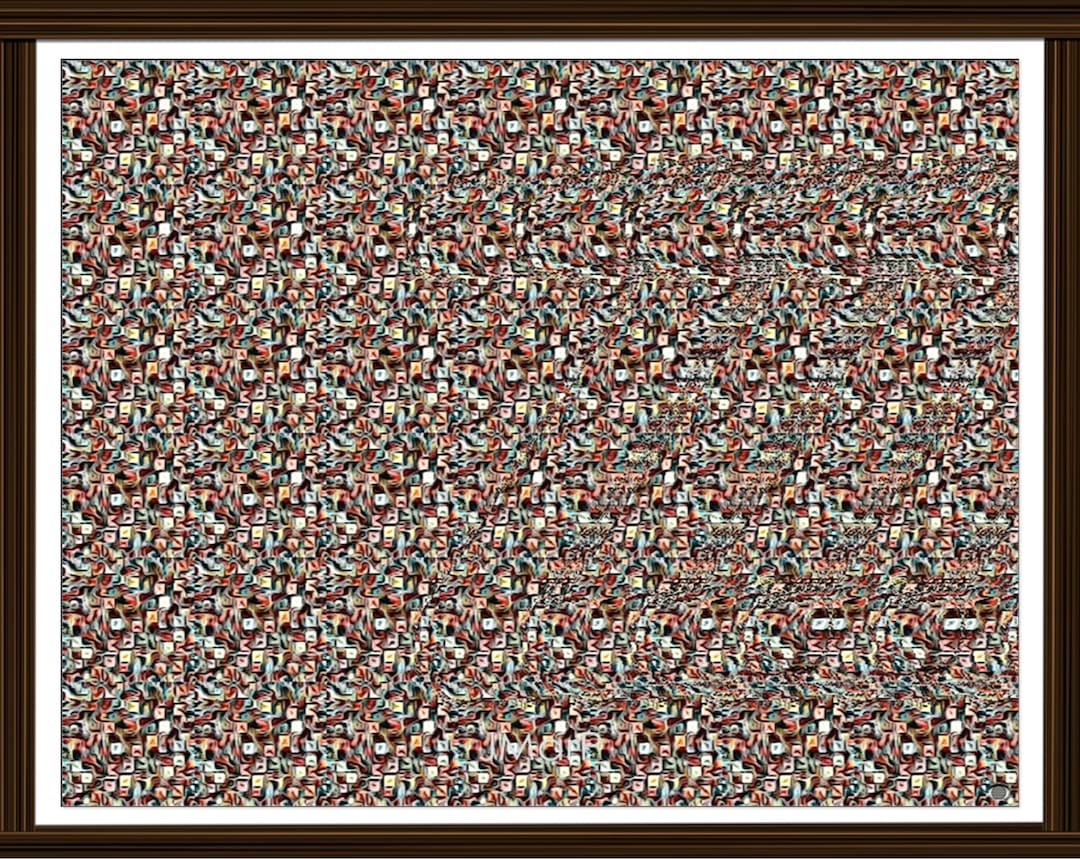 Letter Z Stereogram V2 Downloadable Ready to Print Fun Unique Illusion ...