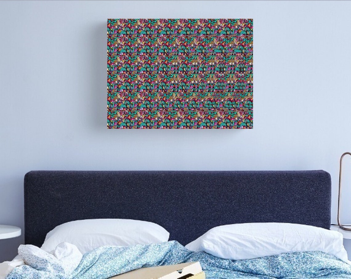 Letter D Stereogram V3 Downloadable Ready to Print Fun Unique Illusion ...