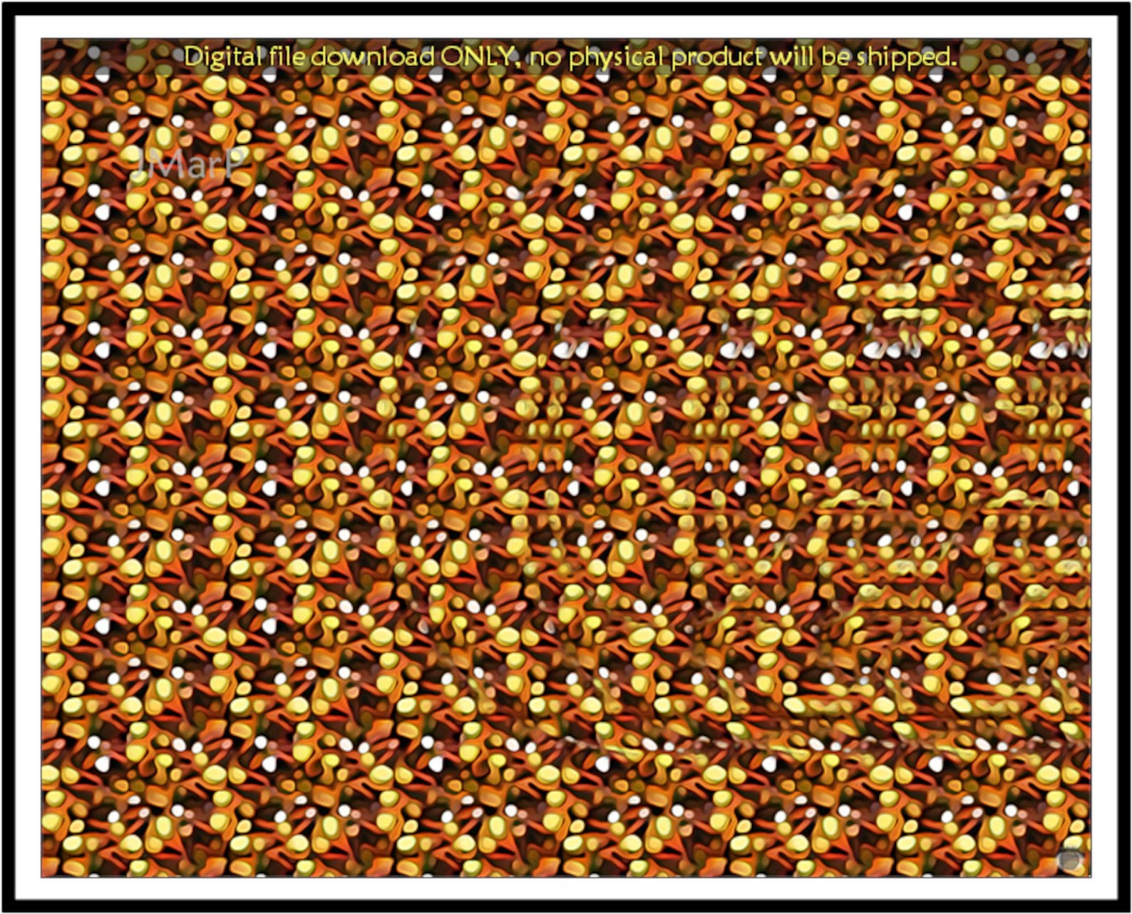Letter C (slanting) Stereogram Downloadable Ready to Print Fun Unique ...