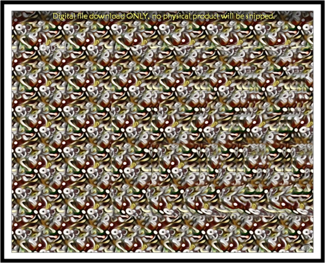 Letter B (slanting) Stereogram Downloadable Ready to Print Fun Unique ...