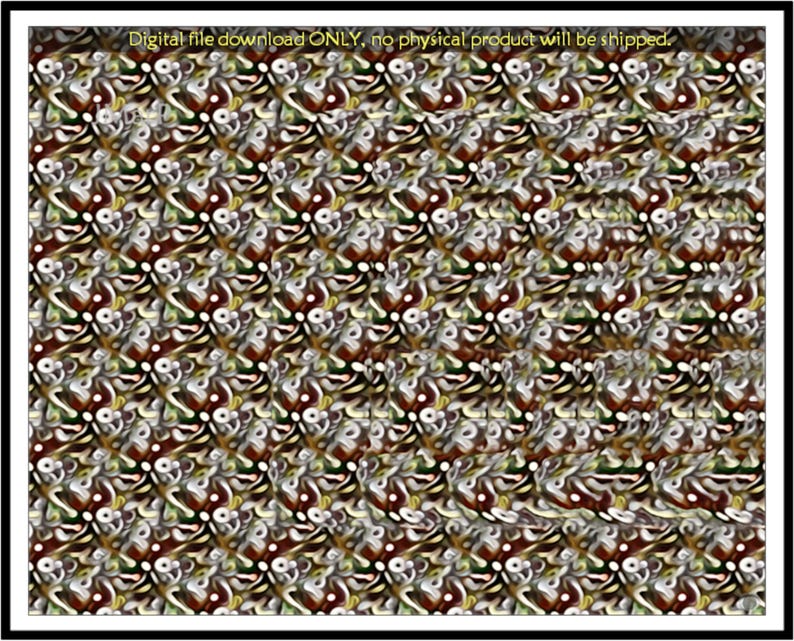 Letter B (slanting) Stereogram Downloadable Ready to Print Fun Unique ...