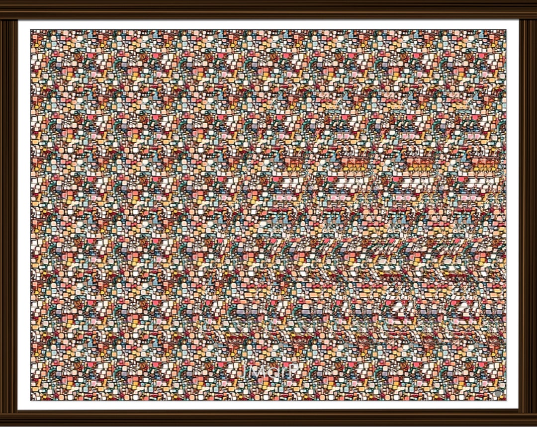 Letter A Stereogram V3 Downloadable Ready to Print Fun Unique Illusion ...