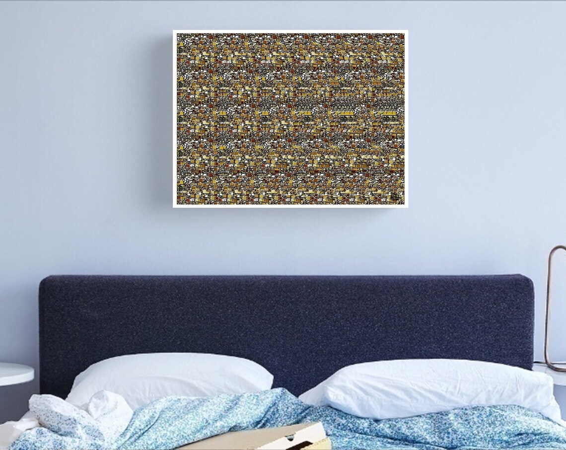 Letter A Stereogram Downloadable Ready to Print Fun Unique Illusion Art ...