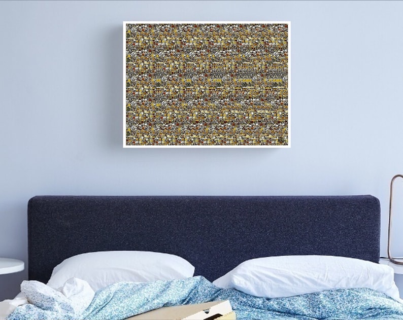 Letter A Stereogram Downloadable Ready to Print Fun Unique Illusion Art ...