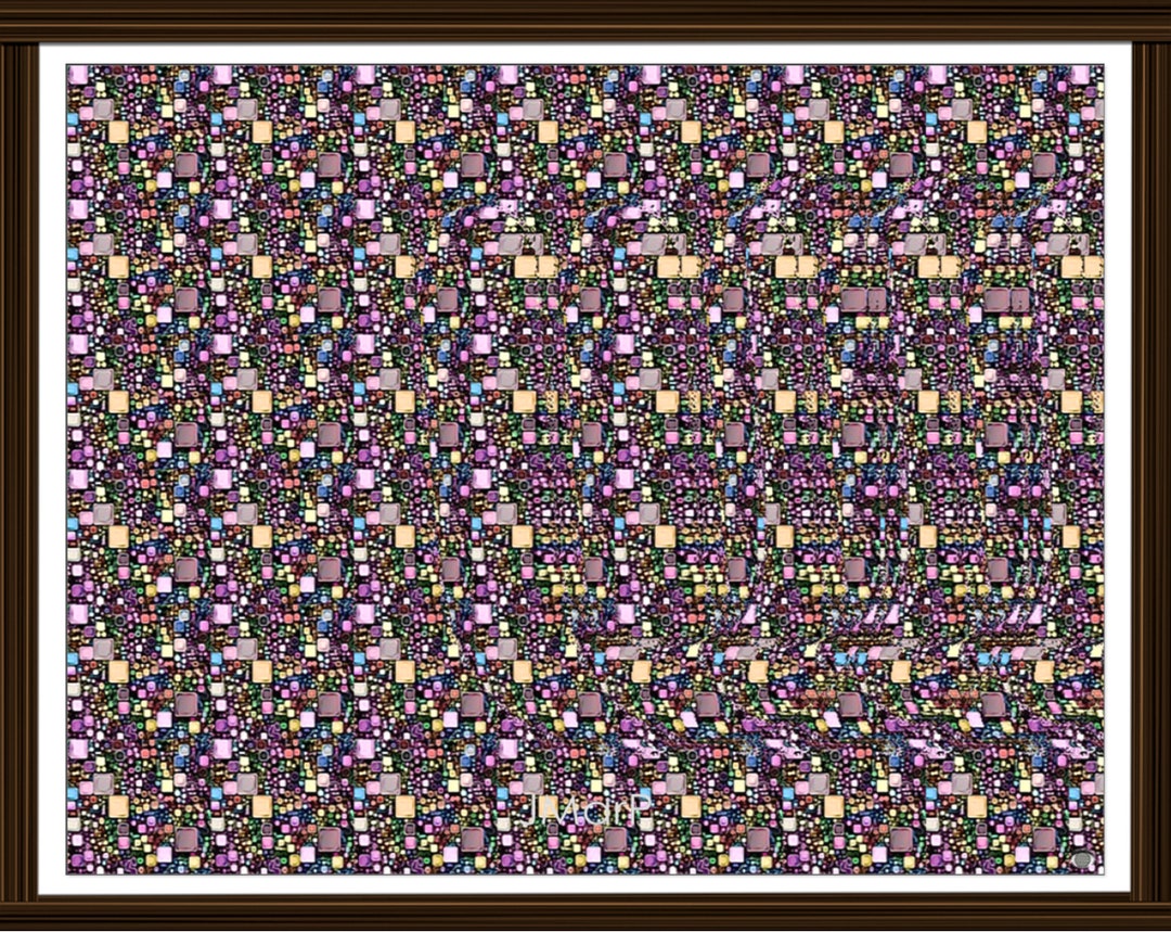 Letter U Stereogram V2 Downloadable Ready to Print Fun Unique Illusion ...