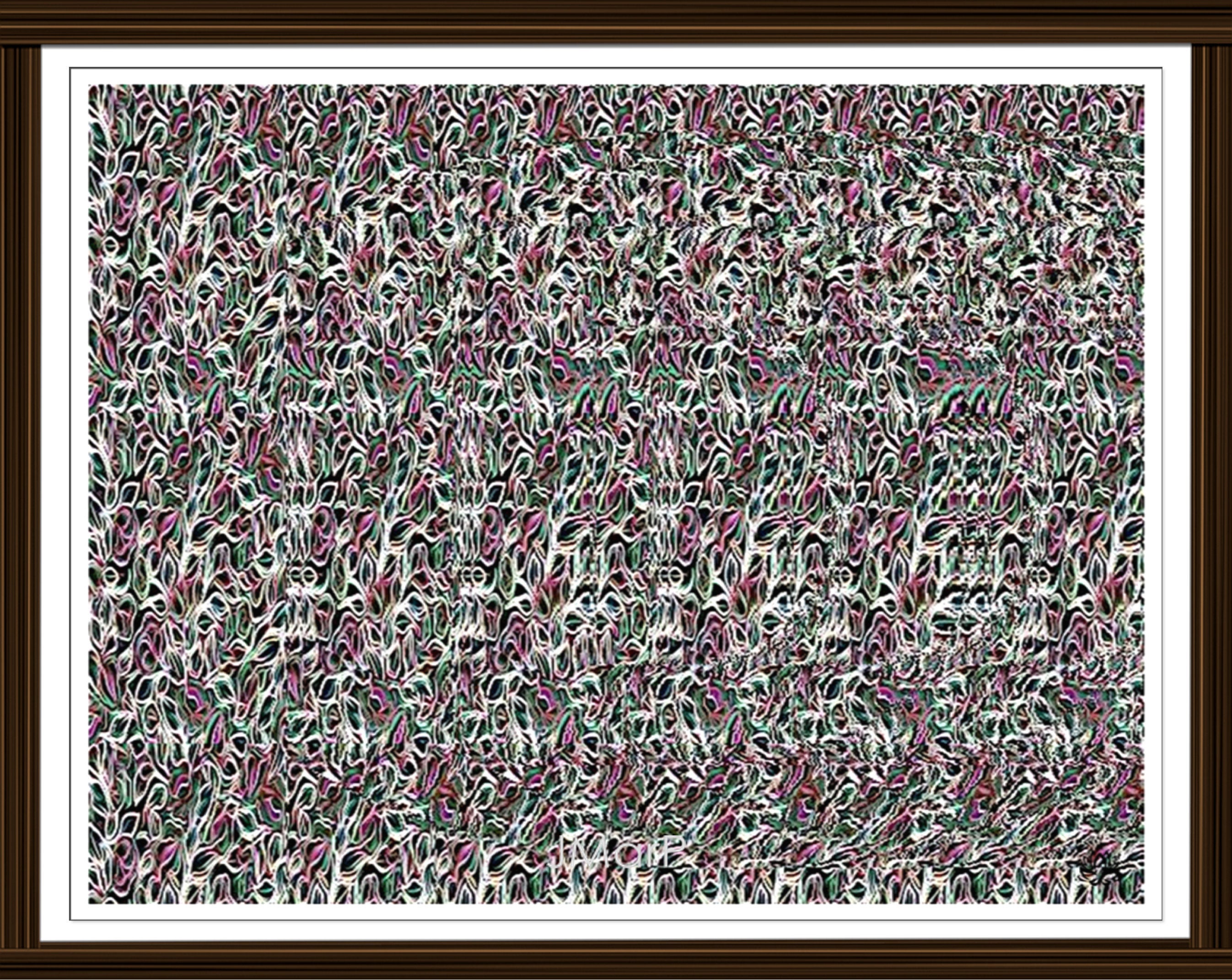 Letter D Stereogram Downloadable Ready to Print Fun Unique Illusion Art ...