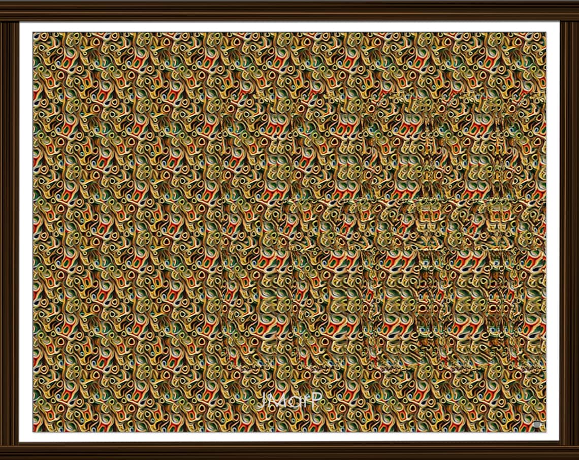 Letter H Stereogram V3 Downloadable Ready to Print Fun Unique Illusion Art Hidden 3D - Etsy