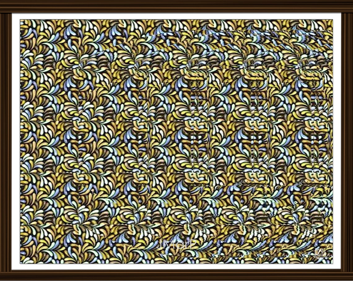Letter L Stereogram Downloadable Ready to Print Fun Unique Illusion Art ...