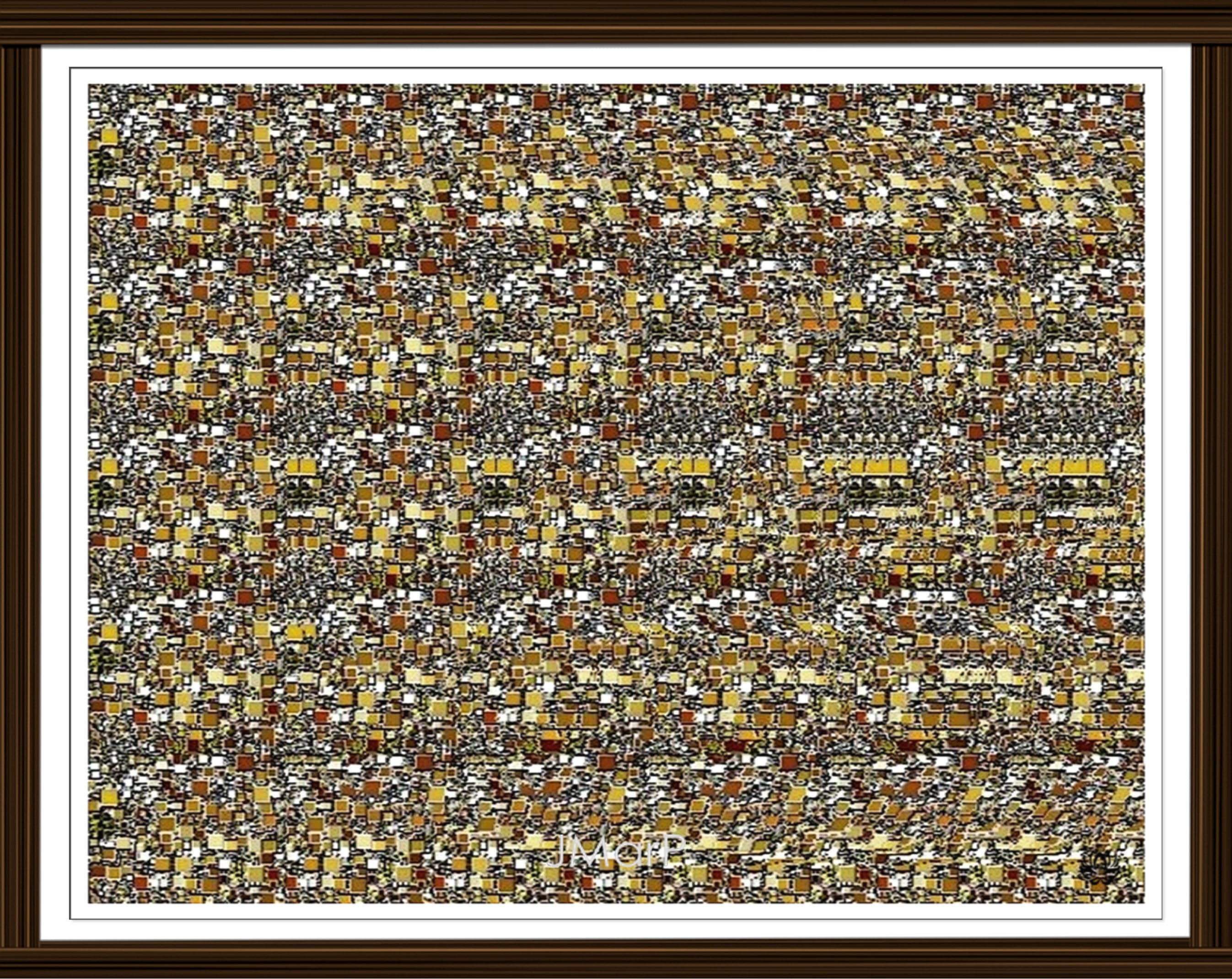 Letra A Estereograma Descargable Listo para imprimir Fun Unique ...