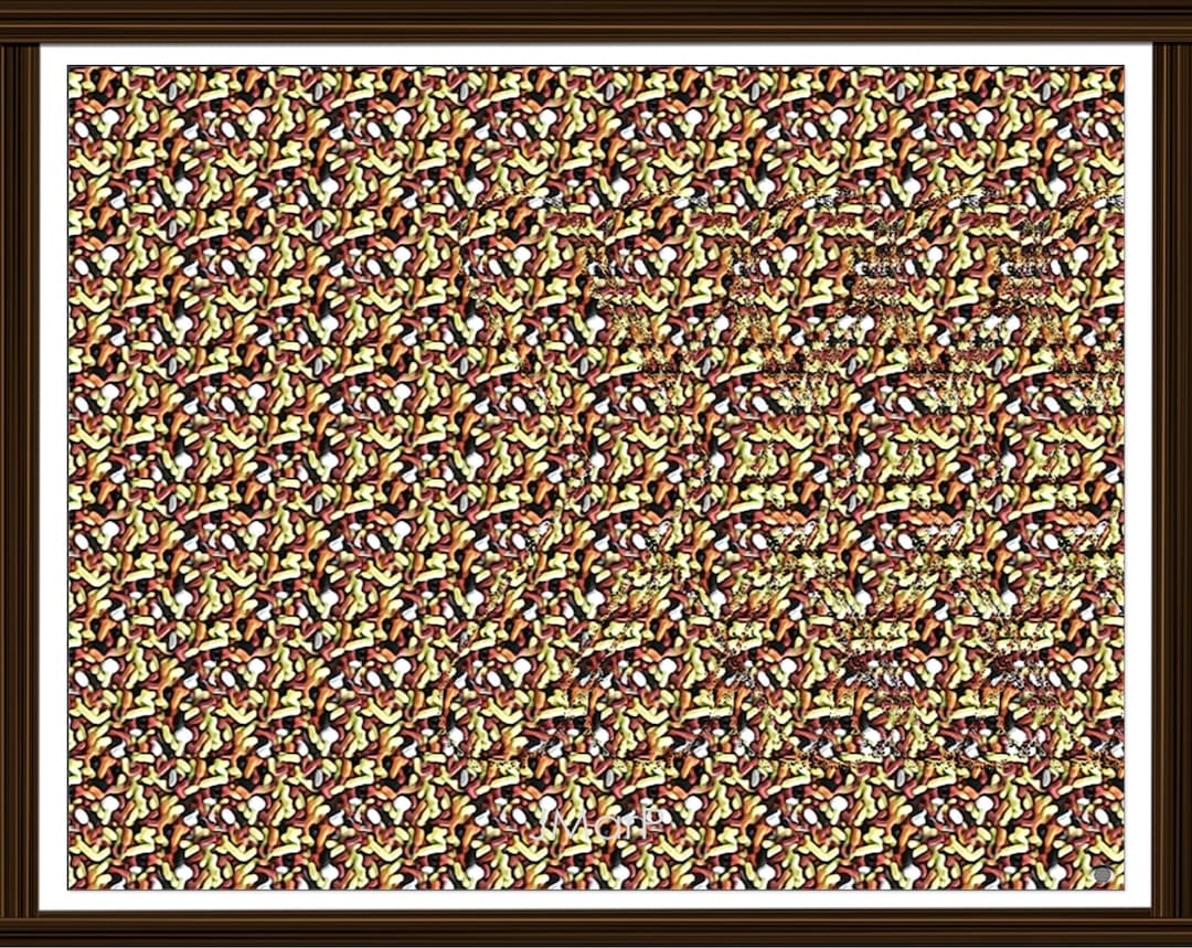 Letter X Stereogram V2 Downloadable Ready to Print Fun Unique Illusion ...