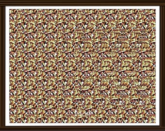 Letter E Stereogram V3 Downloadable Ready to Print Fun Unique Illusion ...