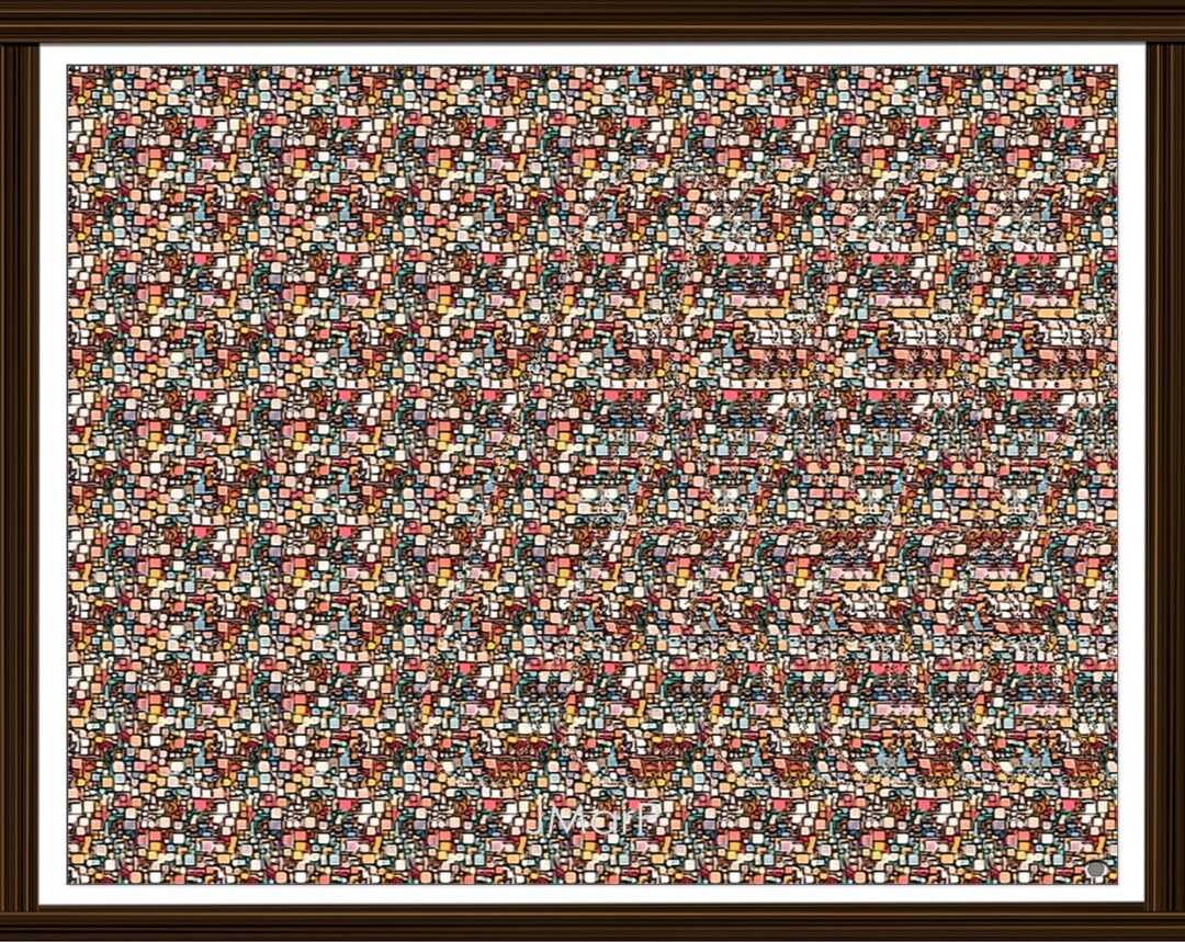 Letter A Stereogram V2 Downloadable Ready to Print Fun Unique Illusion ...