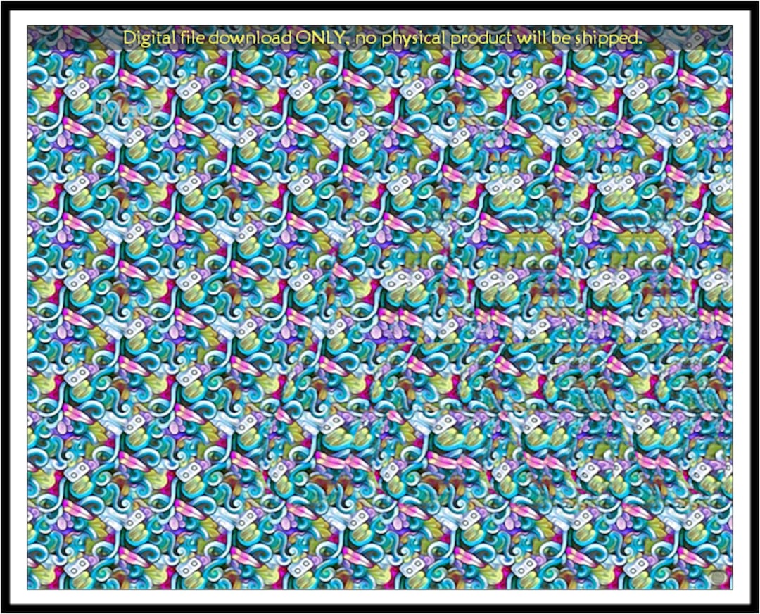 Letter A (slanting) Stereogram Downloadable Ready to Print Fun Unique ...