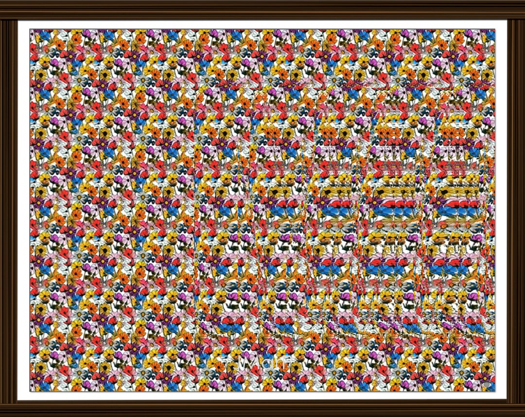 Estereograma de la letra M V3 descargable listo para imprimir divertido ...