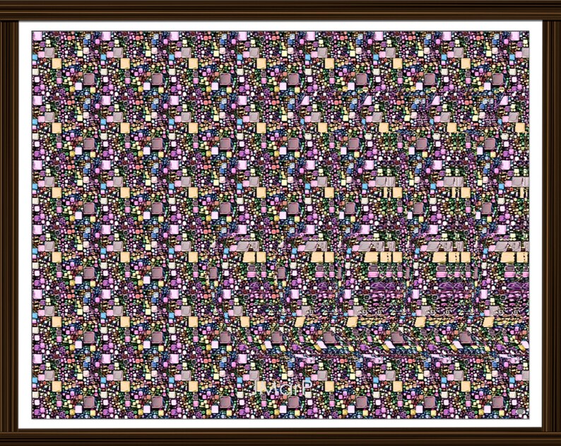 Letter J Stereogram V3 Downloadable Ready to Print Fun Unique Illusion ...